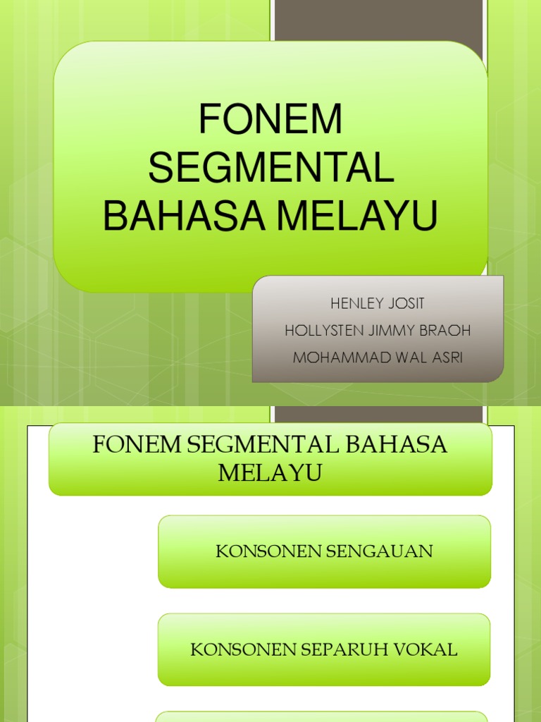 Fonem Segmental Bahasa Melayu | PDF
