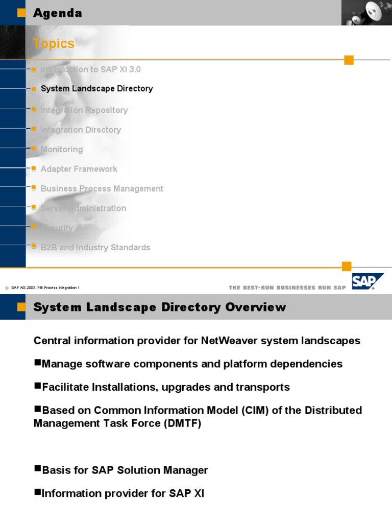 System Landscape Directory | PDF | Sap Se | Xml