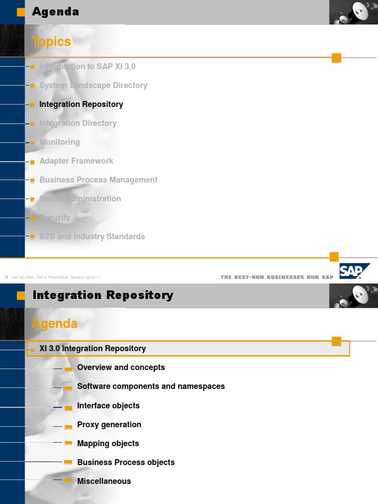 SAP XI Integration Repository | PDF | Interface (Computing) | Business ...