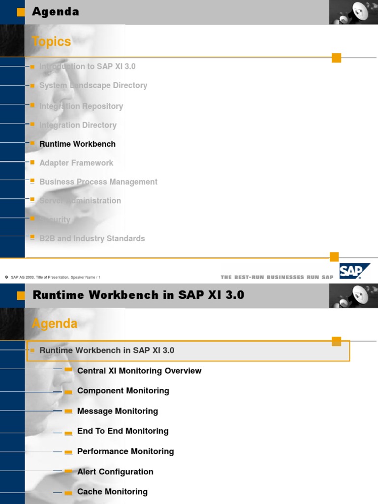 Runtime Workbench in SAP XI 3.0 | PDF | Information Technology ...