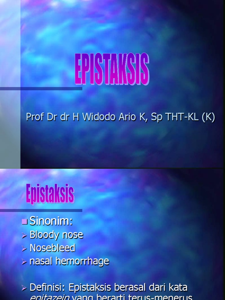 Epistaksis | PDF