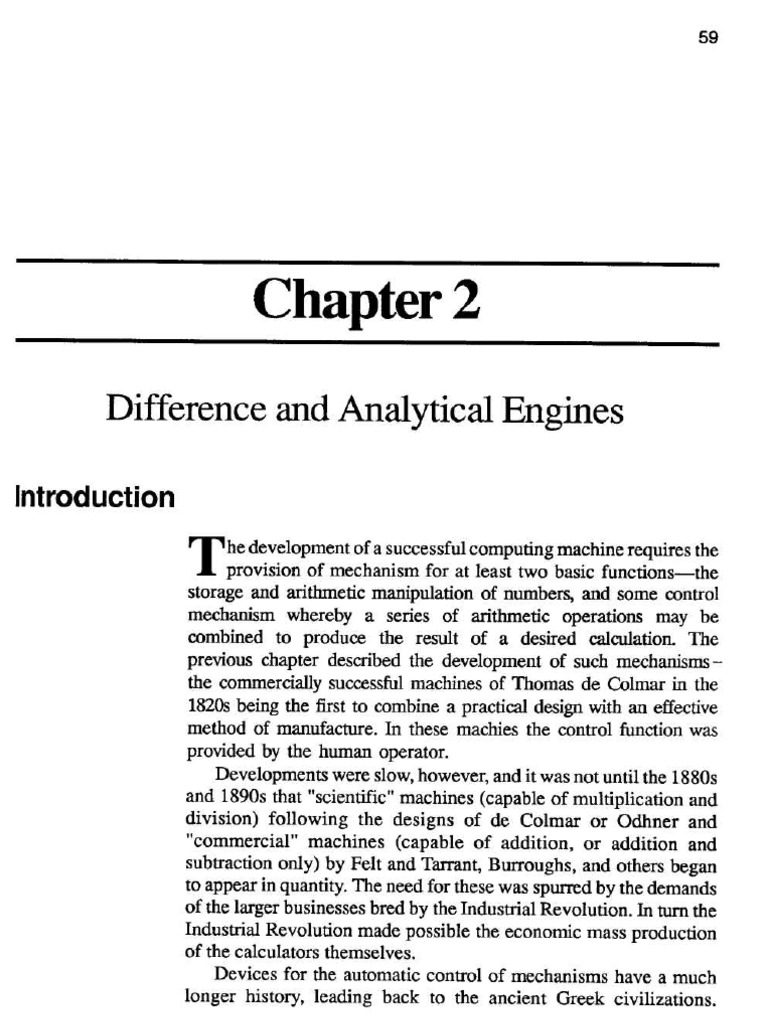 Babbage's Difference and Analytical Engines | PDF | Machines | Teaching ...