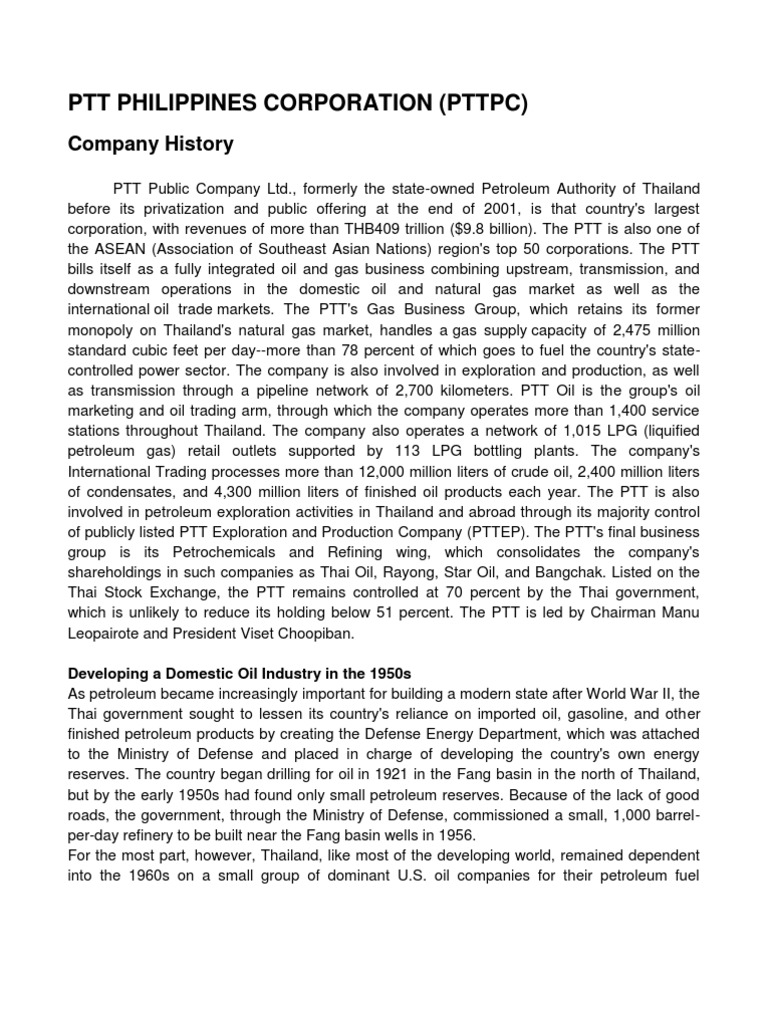 PTT Philippines Corporation | PDF | Motor Oil | Biofuel