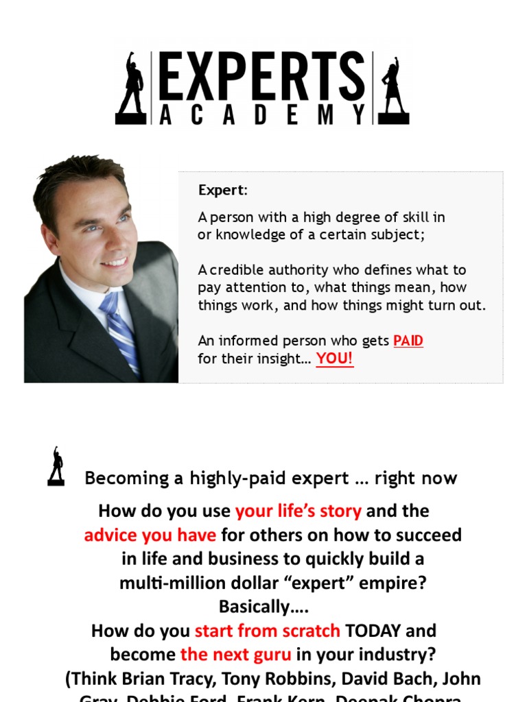 Experts Academy - Participant Slides - Oct2010 | PDF | Entrepreneurship ...