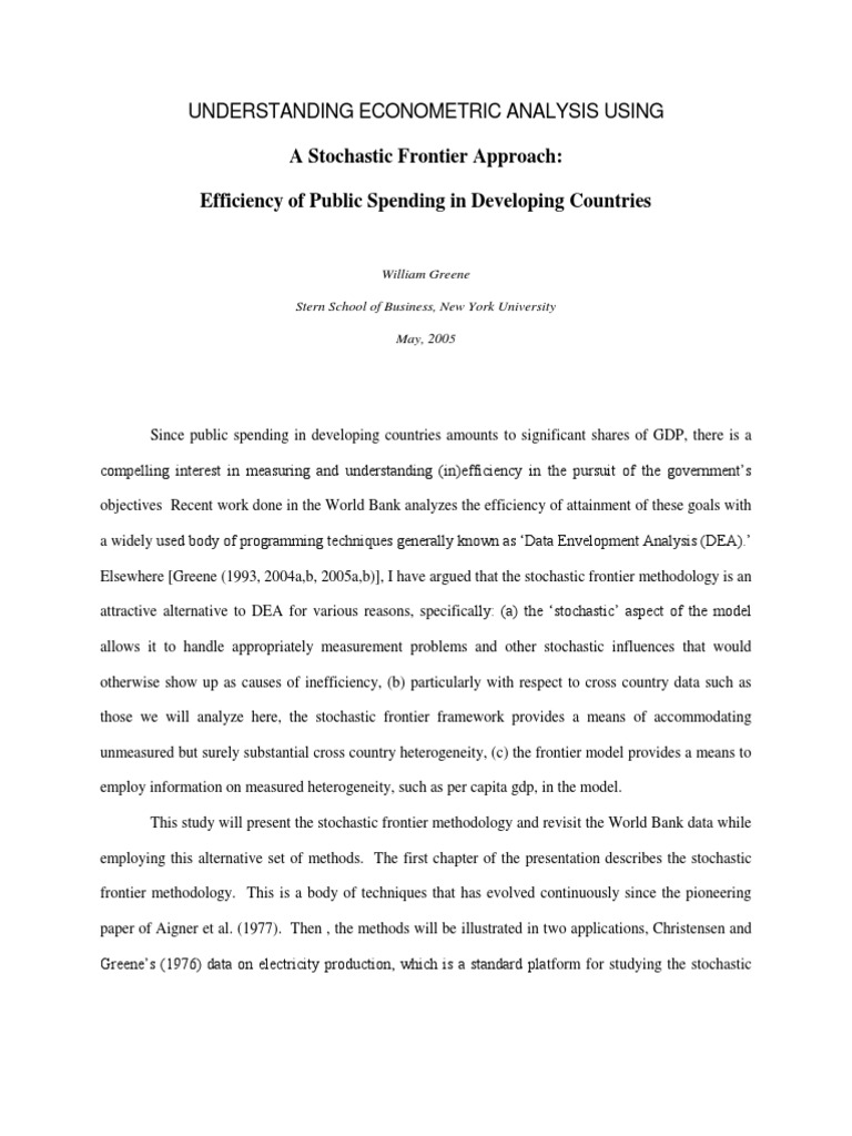 Understanding Econometric Analysis Using | PDF | Ordinary Least Squares | Statistics