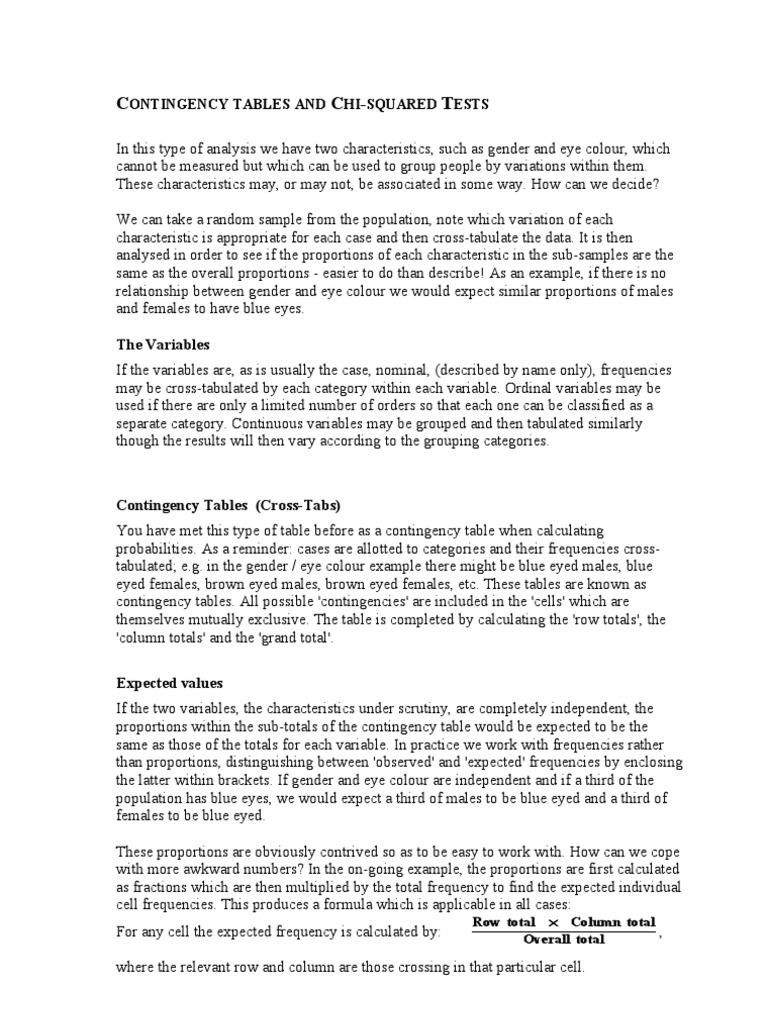 Chi Square | PDF | Statistical Hypothesis Testing | Chi Squared ...