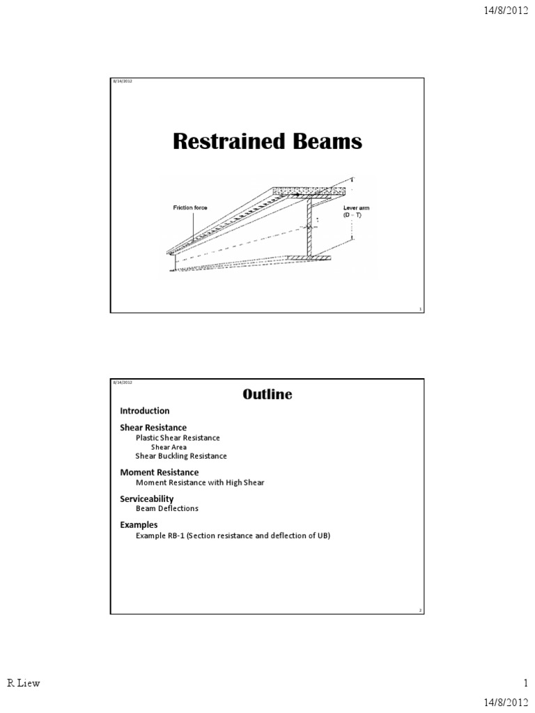 3 Restrained Beams - 2012 | PDF | Beam (Structure) | Bending