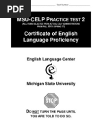 MSU-CELC Practice Test #5 Overview | PDF | Toys | Question