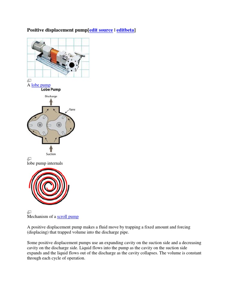 Positive Displacement Pump | Download Free PDF | Pump | Machines