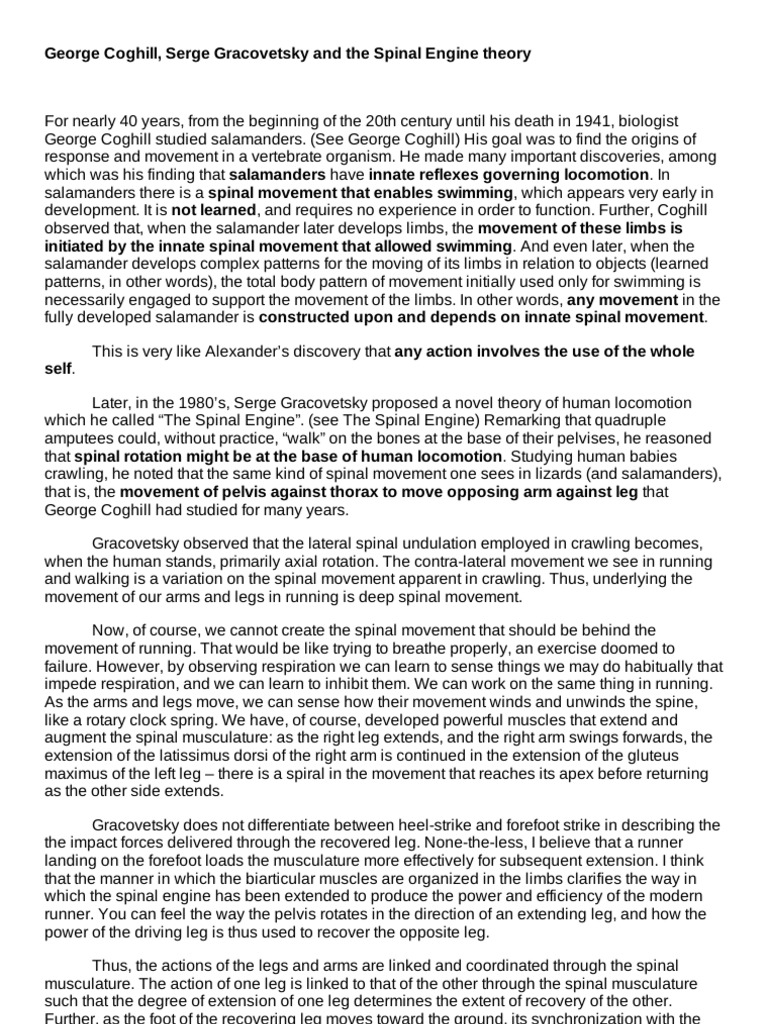 Spinal Engine Theory | PDF | Running | Pelvis