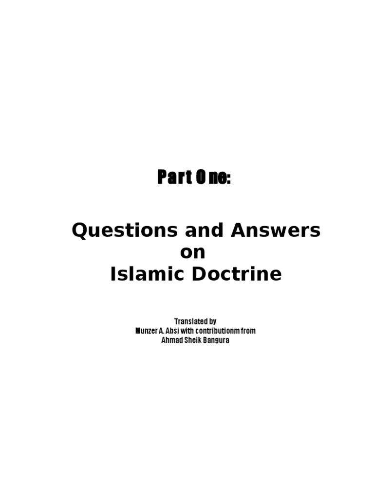 Islamic Doctrine Q&A Guide | PDF