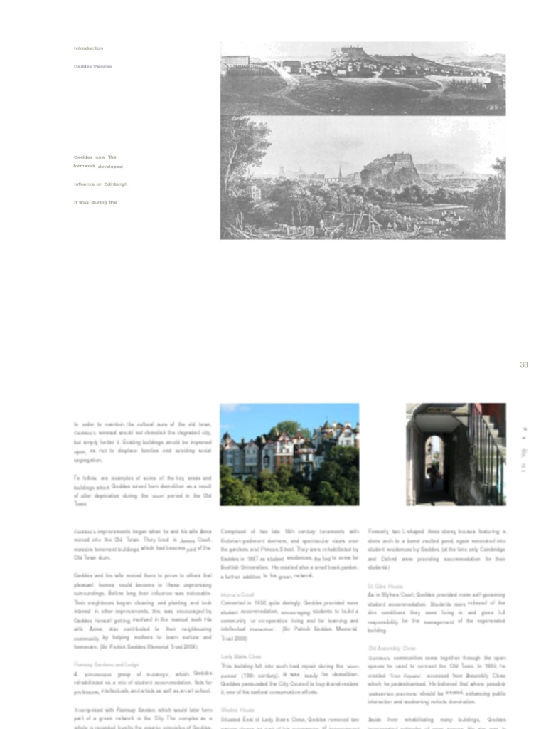 Geddes' Urban Renewal in Edinburgh | PDF | Buildings And Structures