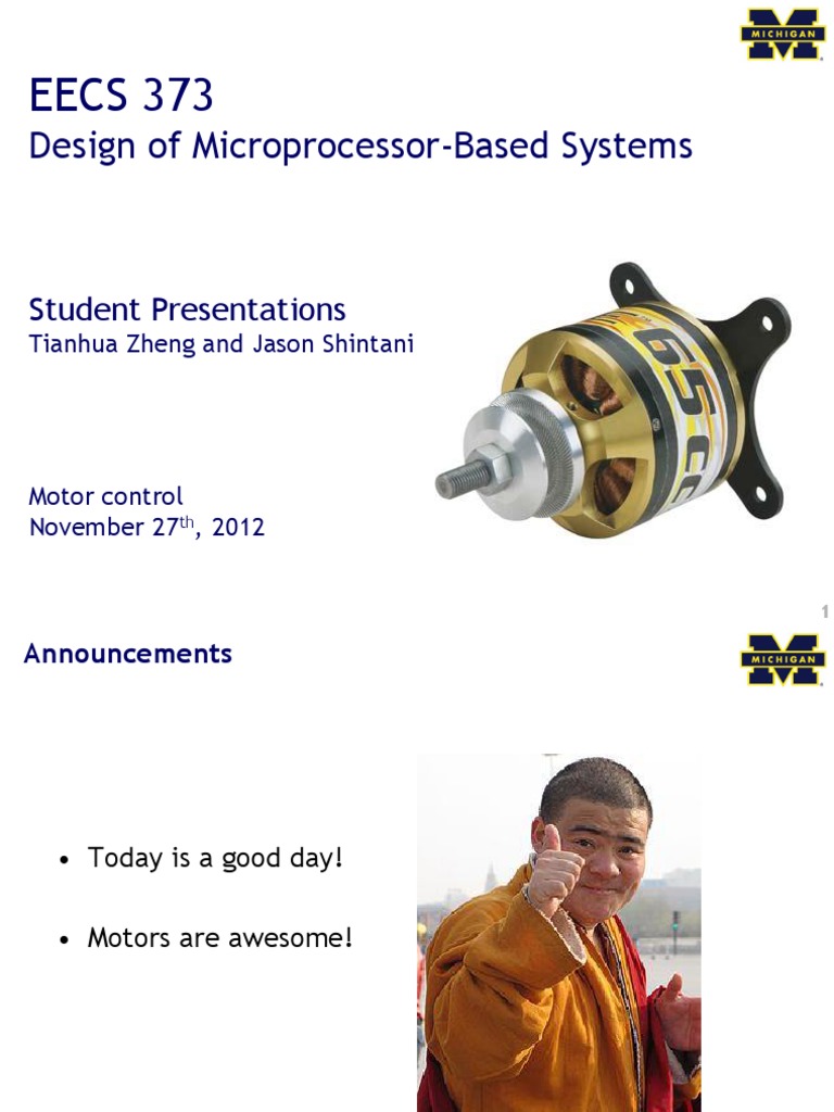 EECS 373: Design of Microprocessor-Based Systems | Download Free PDF | Servomechanism | Electric ...