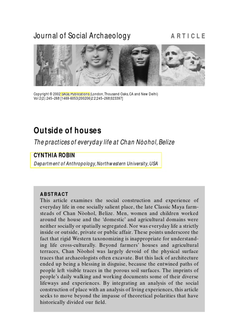 Outside of Houses - Cynthia Robin | PDF | Archaeology | Anthropology