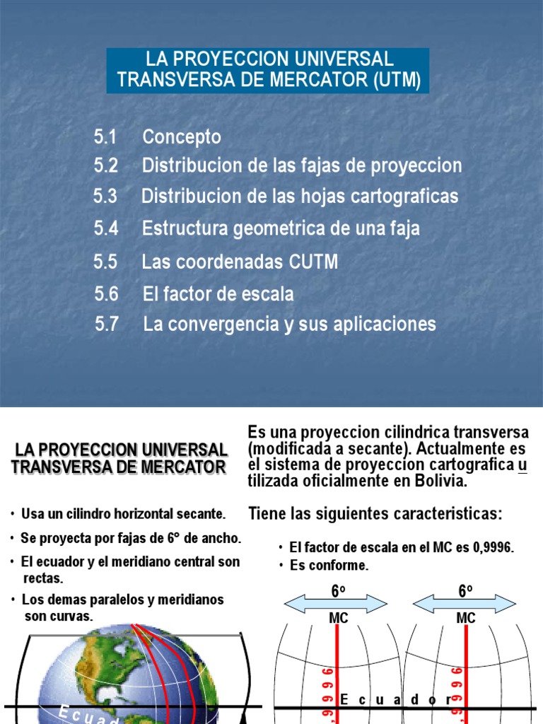 Proyección UTM: Conceptos y Aplicaciones | PDF | Periodismo visual ...