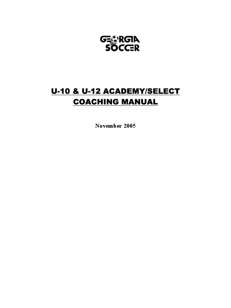 Academy Coaching Manual | PDF | Defender (Association Football) | Self ...