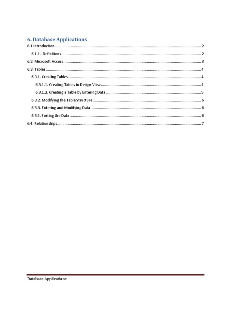 sample_format.docx | Relational Database | Microsoft Access