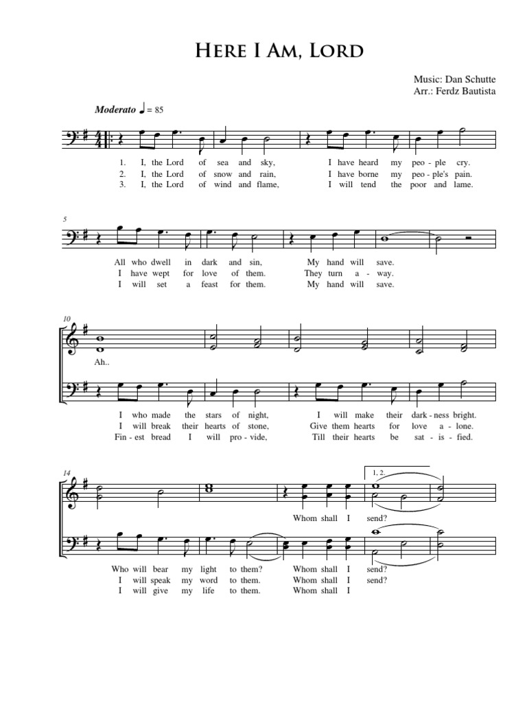 Here I Am, Lord | Download Free PDF | Prières du Shabbat | Lecture de ...