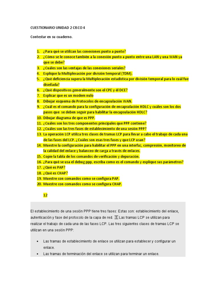 Cuestionario Capitulo 2 Cisco 4 | PDF | Estándares de internet | Redes de computadoras