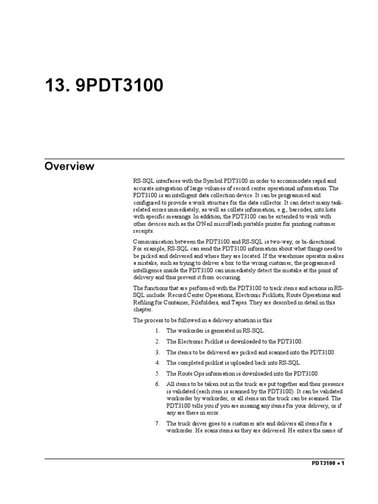 PDT 3100 | PDF | Barcode | Menu