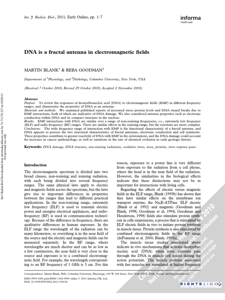 2011 Fractal DNA | PDF | Radio Frequency | Dna