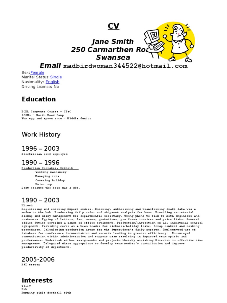 Bad CV | PDF