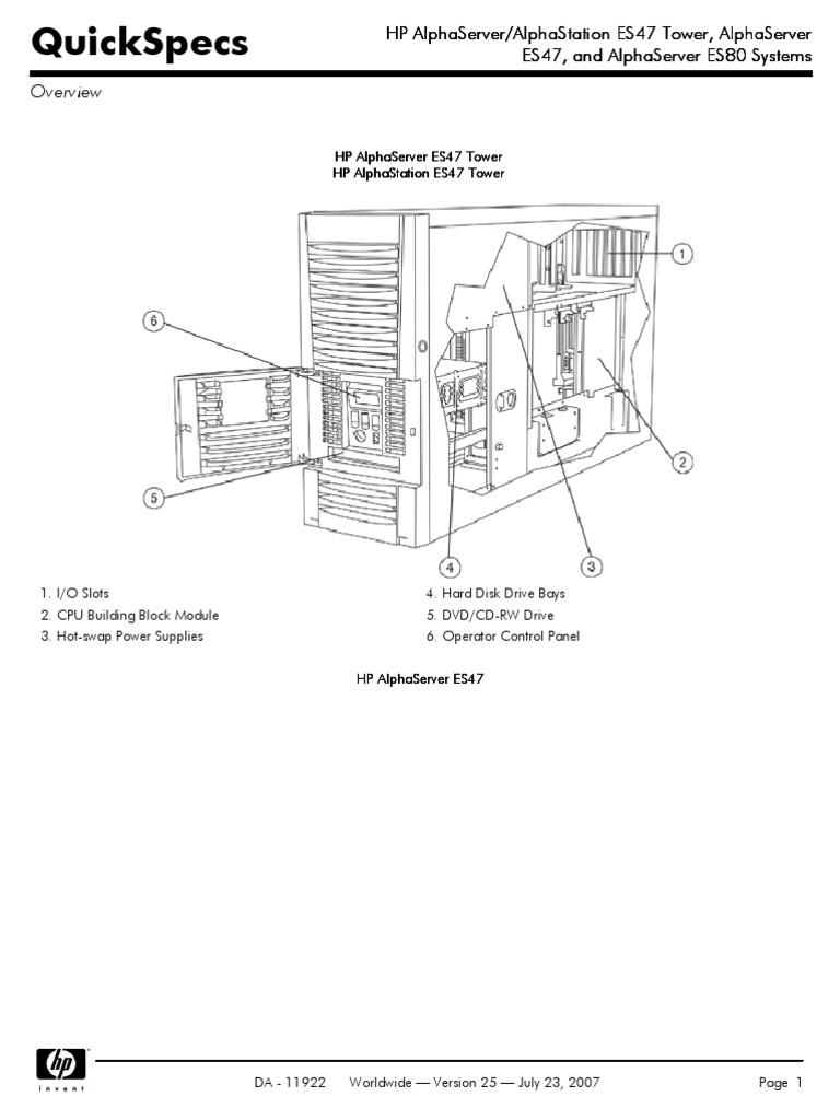 HP Alphaserver Es47 | PDF | Operating System | Central Processing Unit