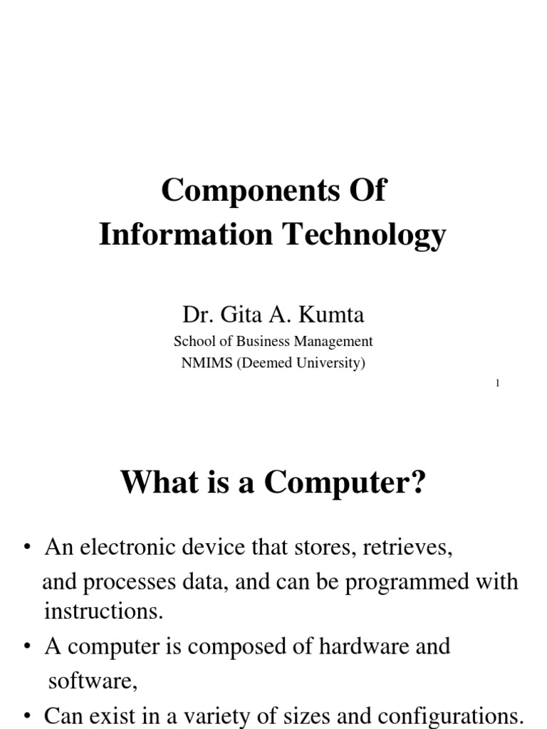 ITIS - Components of IT | PDF | Databases | Computer Data Storage