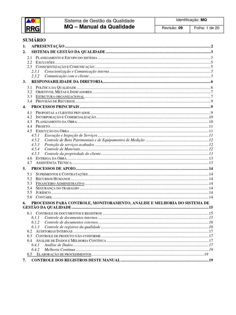 Mq09 Manual Da Qualidade | PDF