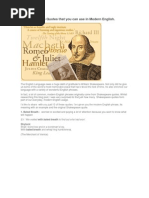 Shakespearean Glossary Terms Explained | PDF | William Shakespeare ...