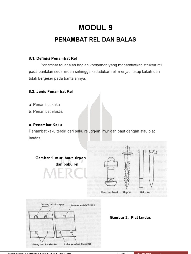 Penambat Rel Dan Balas | PDF