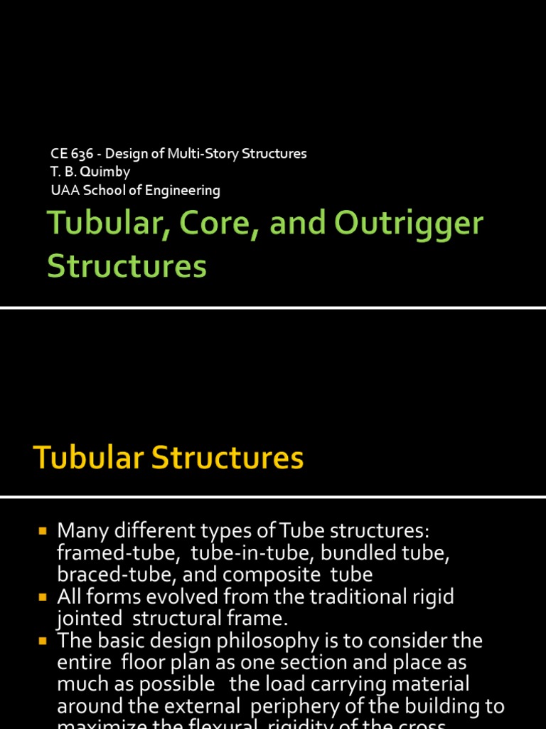 Tubular, Core, and Outrigger Structures | PDF | Stress (Mechanics ...