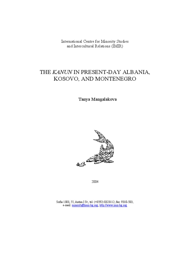 The Kanun in Present-Day Albania, Kosovo, and Montenegro | PDF | Kosovo ...