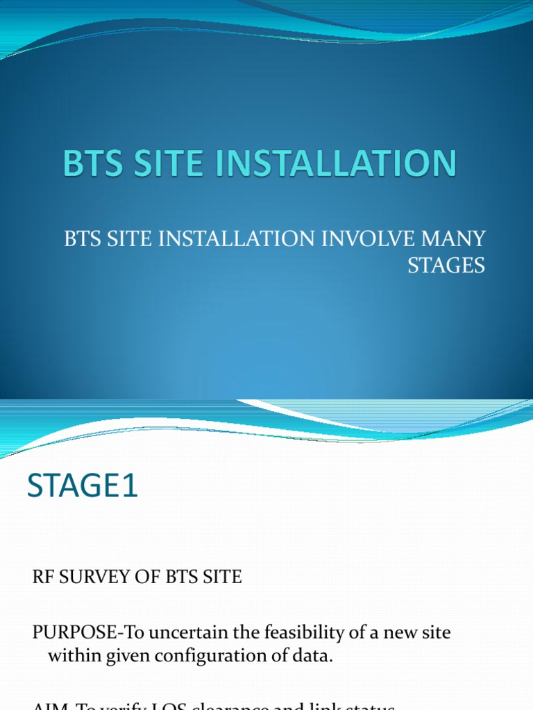 Bts Site Installation Involve Many Stages | Download Free PDF | Antenna ...