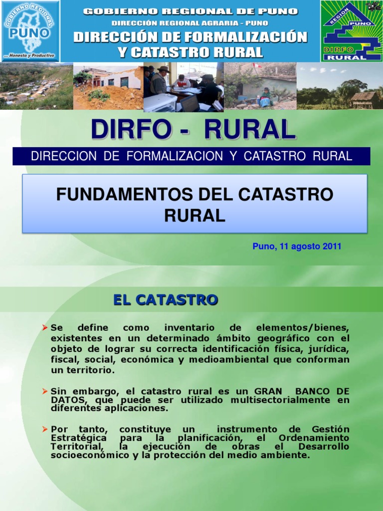 Fundamentos Del Catastro Rural2 | PDF | Área rural | Gestion de tierras
