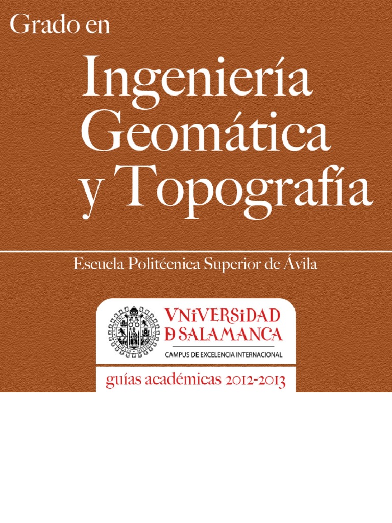Grado en Ingenieria Geomática y Topografía - Avila 2012-2013 | PDF ...