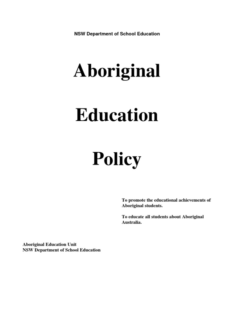 Pd02 35 Aboriginal Education | PDF | Indigenous Australians ...
