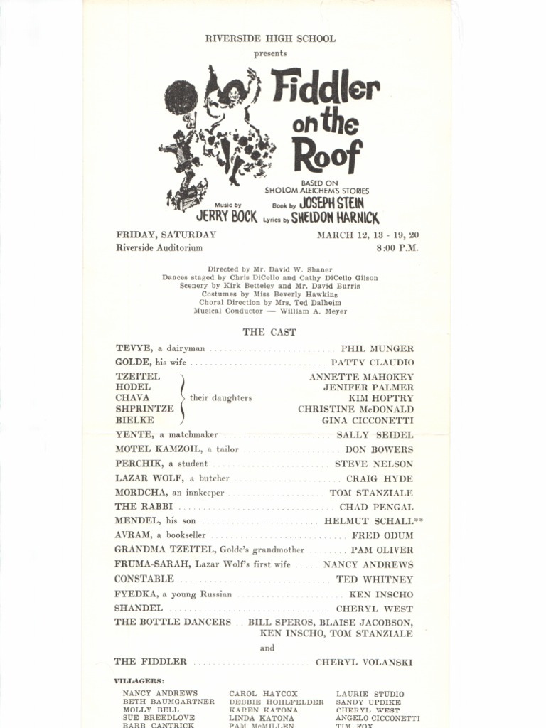 Fiddler On The Roof | PDF