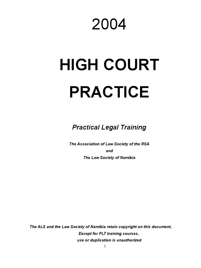 High Court notes 2004 | Legal Guardian | Lawyer