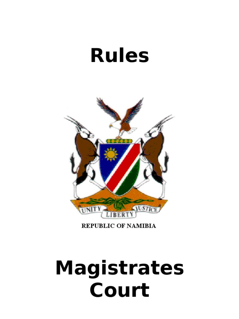 Magistrates Court Rules | PDF | Service Of Process | Summons