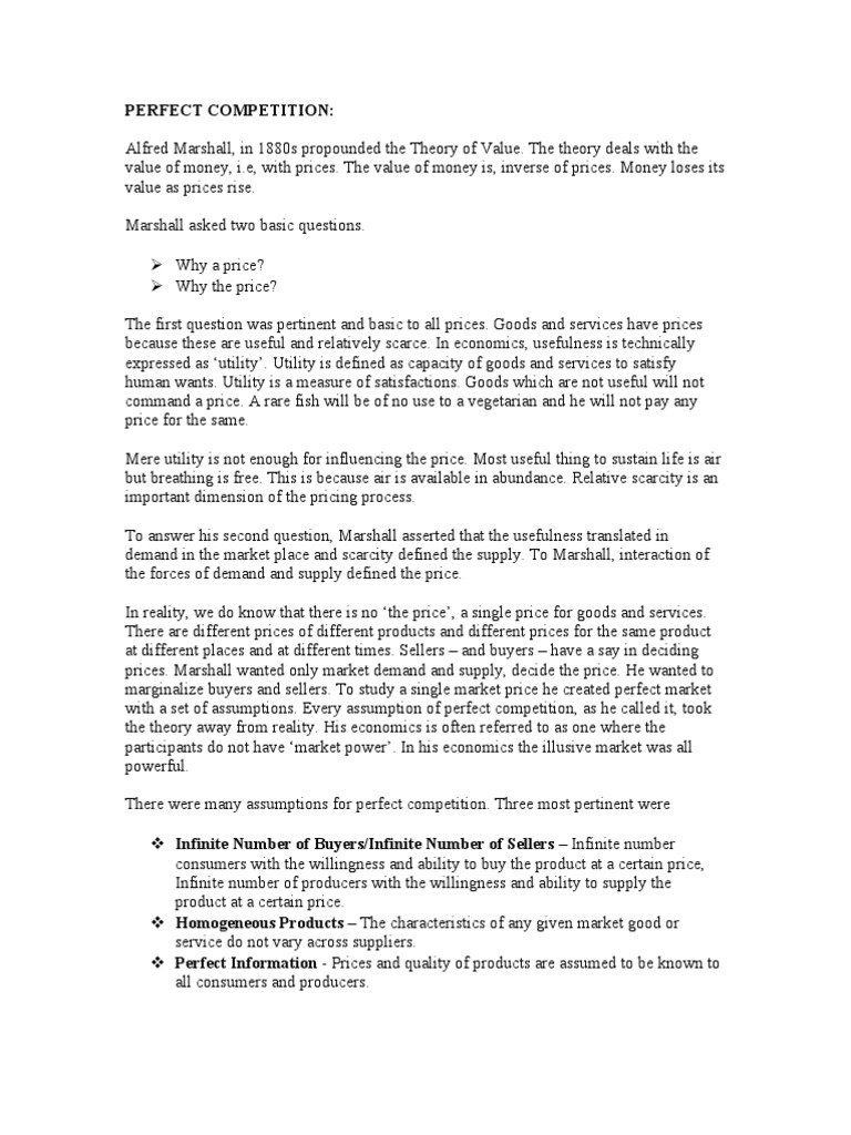 Perfect Competition | PDF | Perfect Competition | Economic Equilibrium