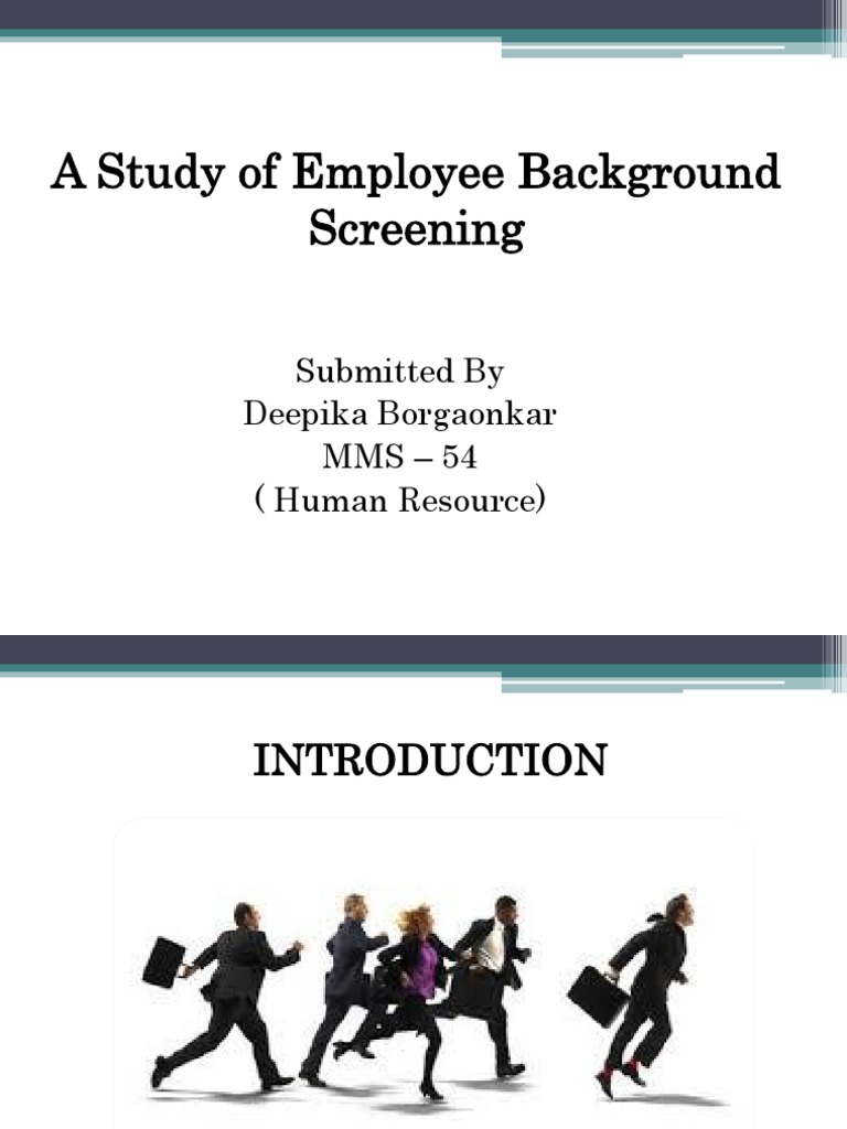 Employee Background Screening Study | PDF | Background Check | Employment