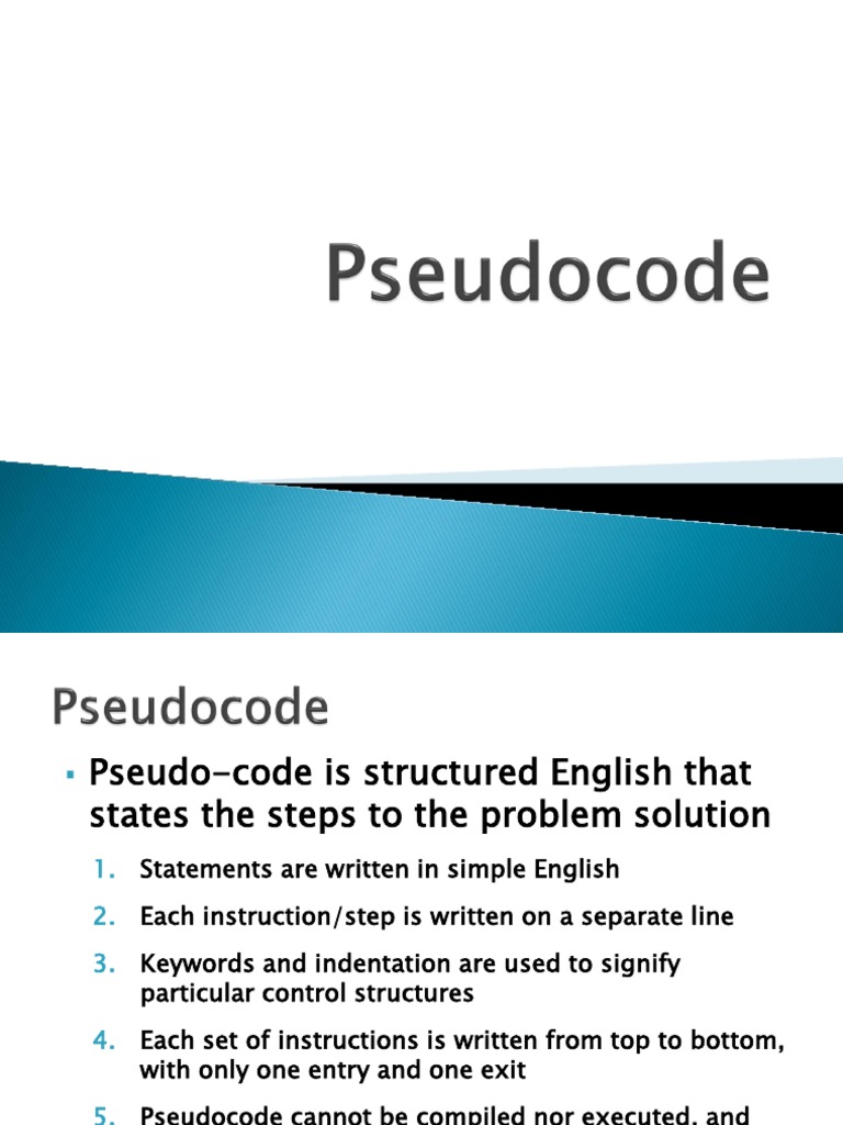 Pseudocode | PDF | Control Flow | Numbers