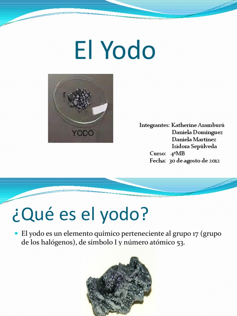 Características y Obtención del Yodo | PDF