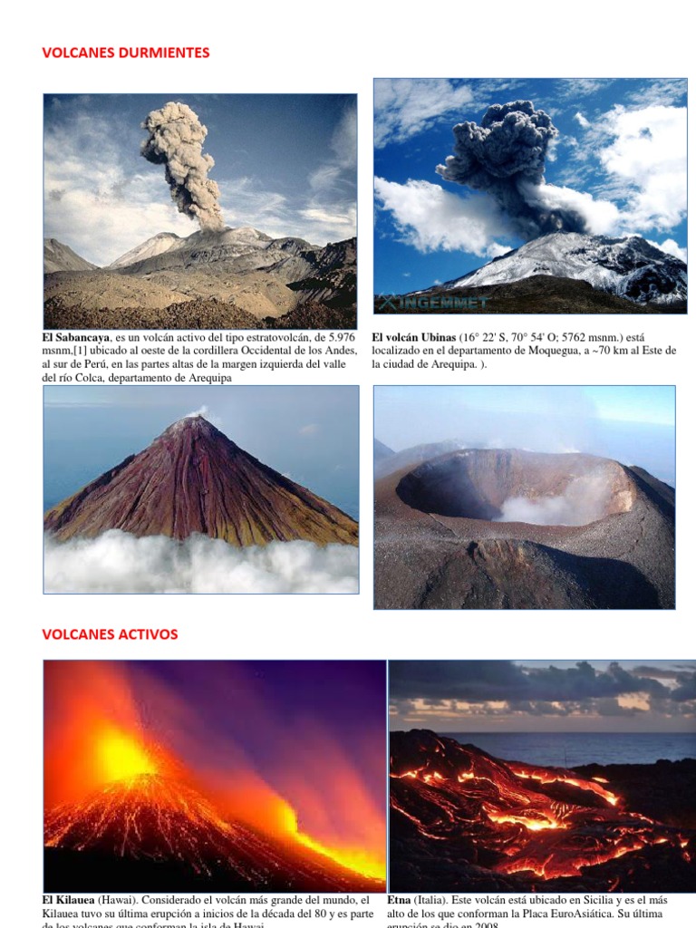 Tipos de volcanes: activos, inactivos y extintos | PDF