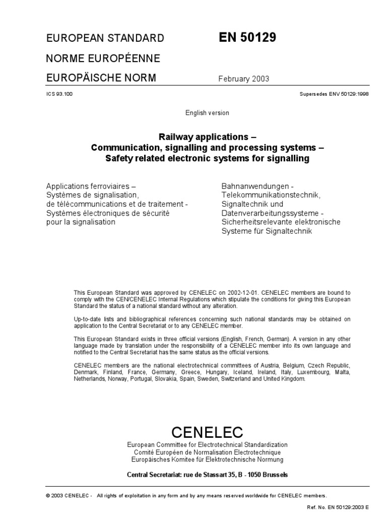 EN50129 e | PDF | Safety | Verification And Validation