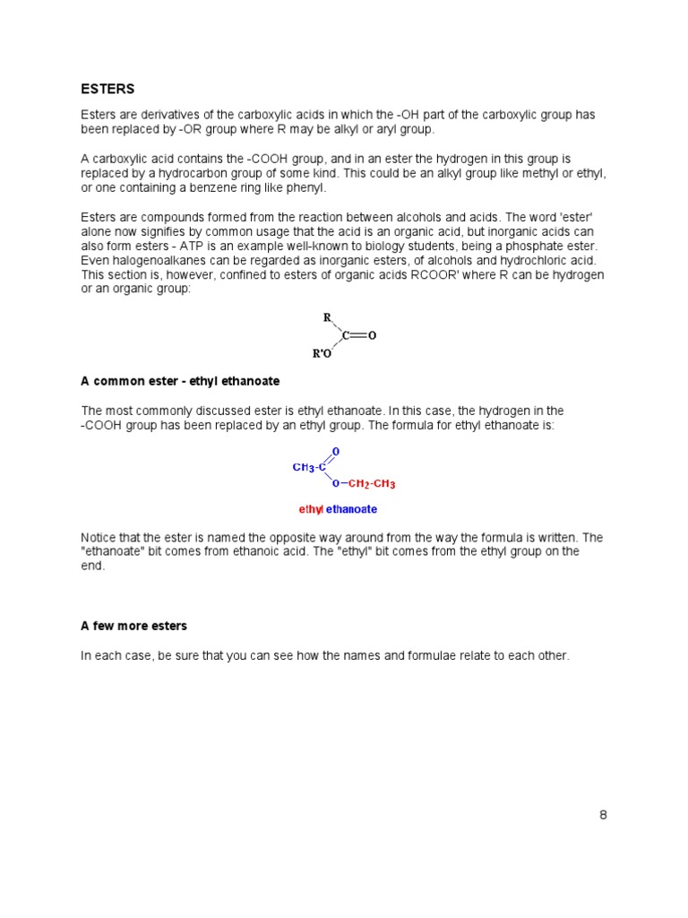 Ester & Amides | PDF | Ester | Amine