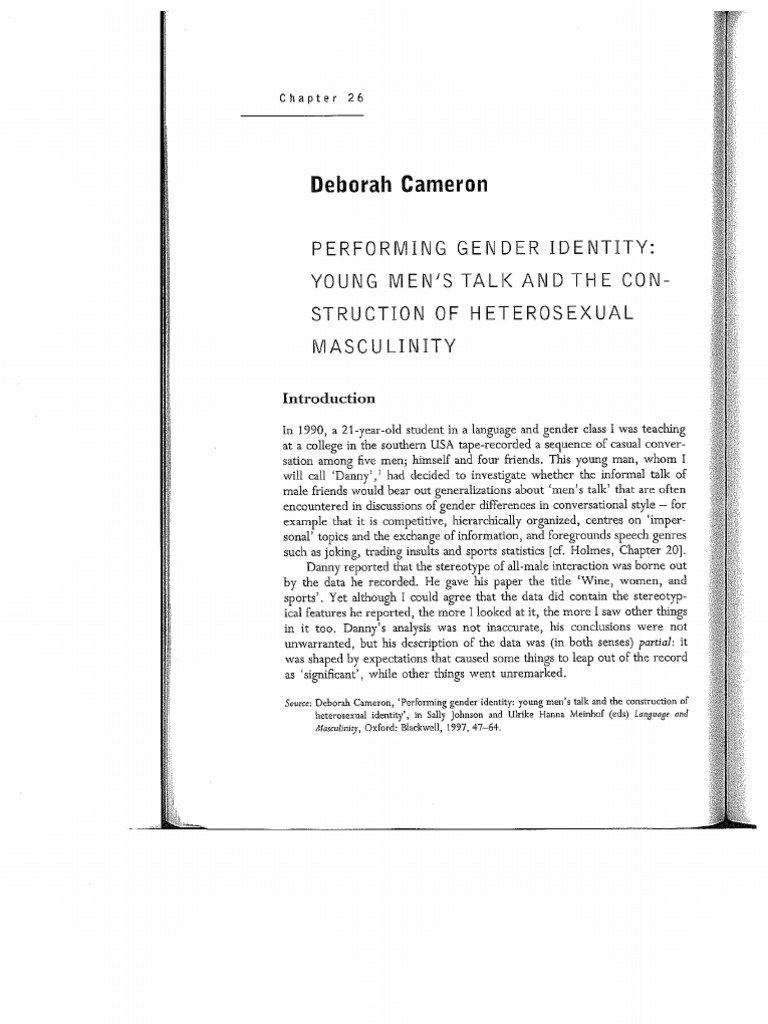 Cameron PerformingGenderIdentity | PDF