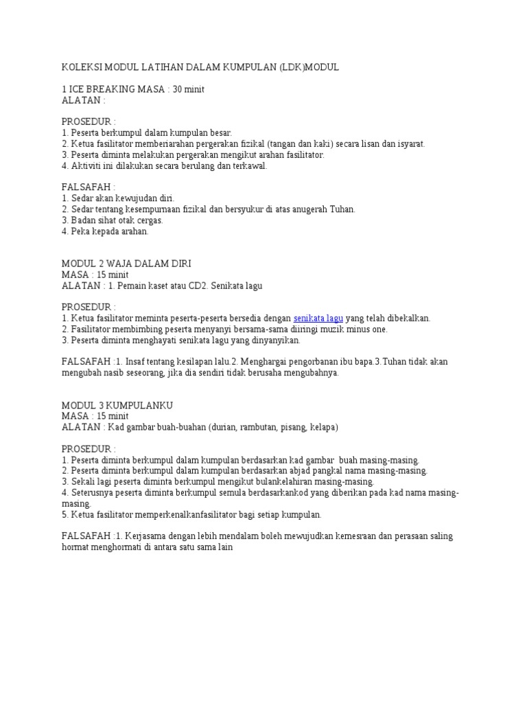 Koleksi Modul Latihan Dalam Kumpulan | PDF
