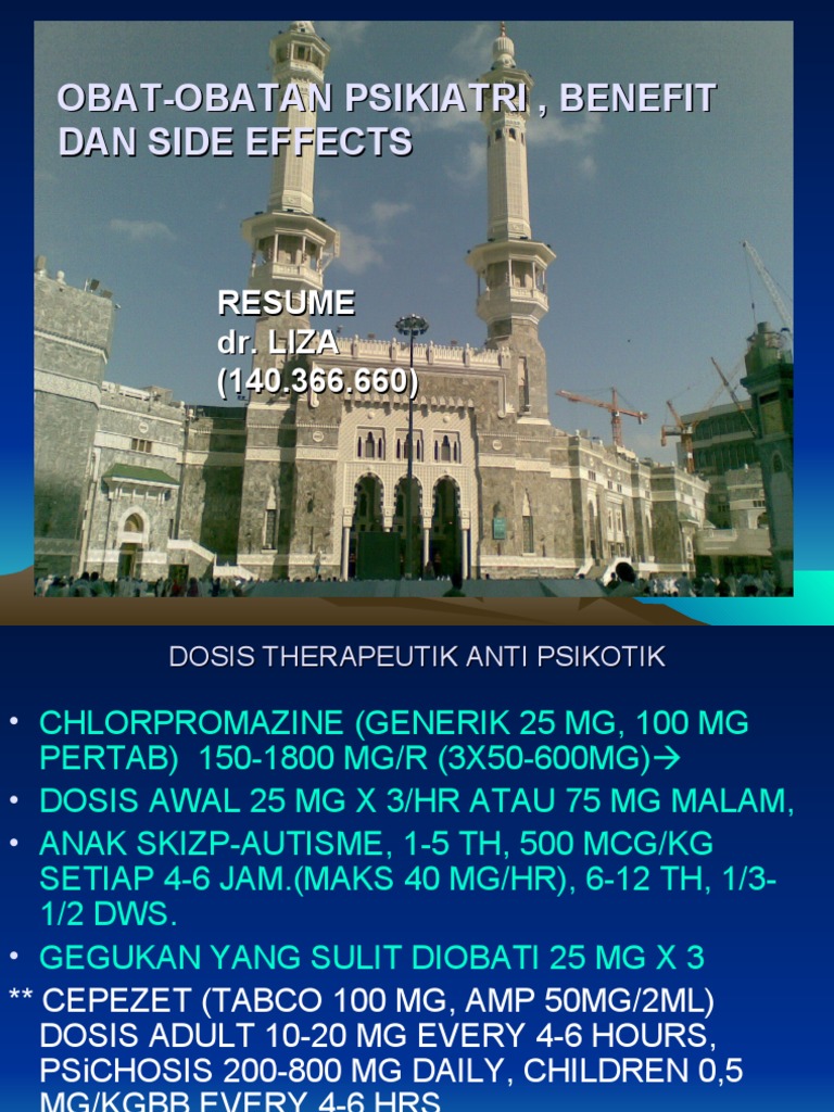 Obat-Obatan Psikiatri, Benefit Dan Side Effects | PDF | Kesehatan Holistik